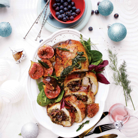 Stuffed turkey breast with caramelised figs and sweet-potato-and ...