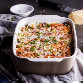 Pap layered with peppers & mushrooms | Woolworths.co.za