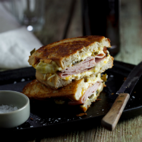 The ultimate toasted cheese with pickled jalapenos and Gypsy ham ...