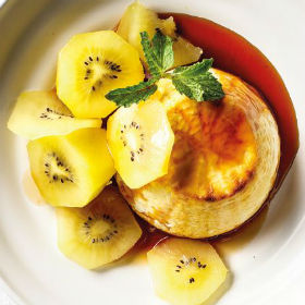 Baked honey ricotta with golden kiwis | Woolworths.co.za