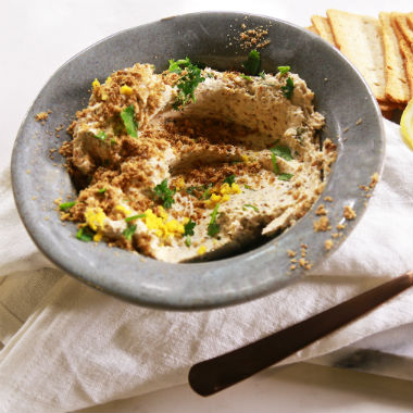 Biltong and parsley cream cheese spread with melba toast | Woolworths.co.za