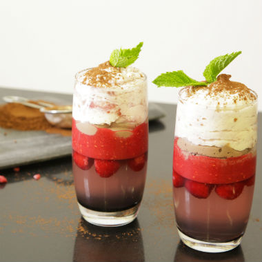 Rosé Jelly With Raspberries And Chocolate Mousse | Woolworths.co.za