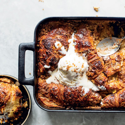 Baked ice cream croissant pudding | Woolworths.co.za