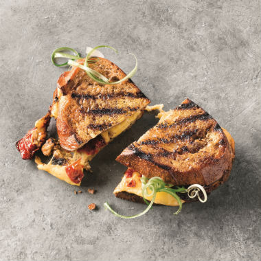 Braai broodjies with emmental tomato and a basil pesto mayonnaise ...