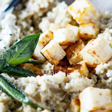 Cauliflower rice risotto with celeriac and crème fraîche | Woolworths.co.za