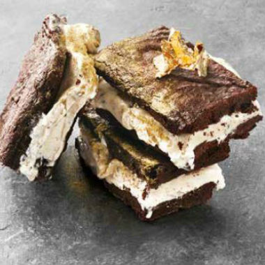 Dark chocolate marzipan ice cream sandwiches | Woolworths.co.za