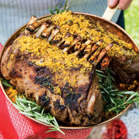 Free-range rack of lamb with a rosemary-and-cranberry crumb ...