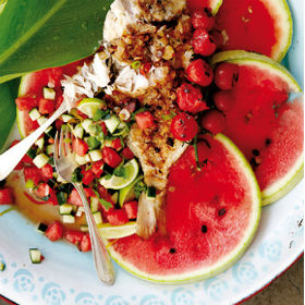 Grilled whole fish with watermelon salsa | Woolworths.co.za